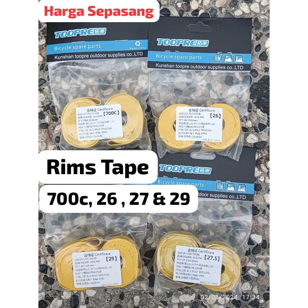Jual Toopre Rim Rims Tape Ban Ring 700c 26 27 29 inch Pita Pelindung ...