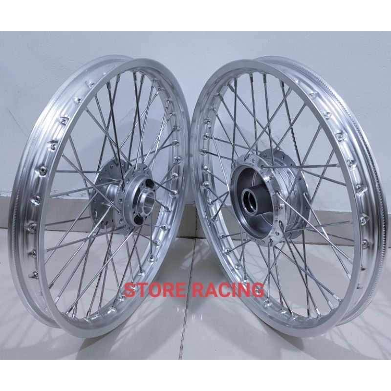 Jual paketan velg v-rossi jari jari ring 17 Suzuki smash110 Shogun110 ...
