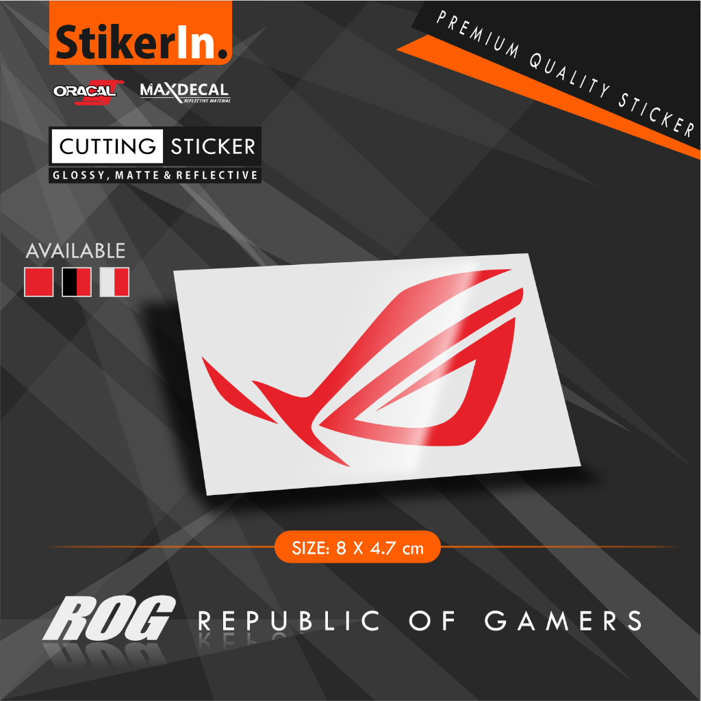 Jual Stiker ROG Republic Of Gamers Asus Cutting Sticker | Shopee Indonesia
