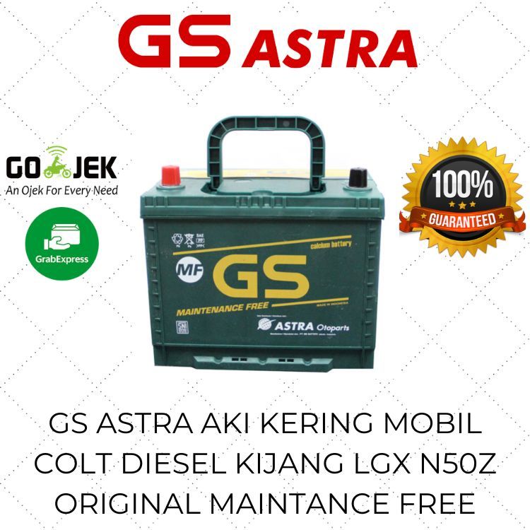 Jual GS ASTRA ORIGINAL AKI KERING Mobil COLT DIESEL FUSO KIJANG LGX 60Ah 12V N50Z / 55D26R ...