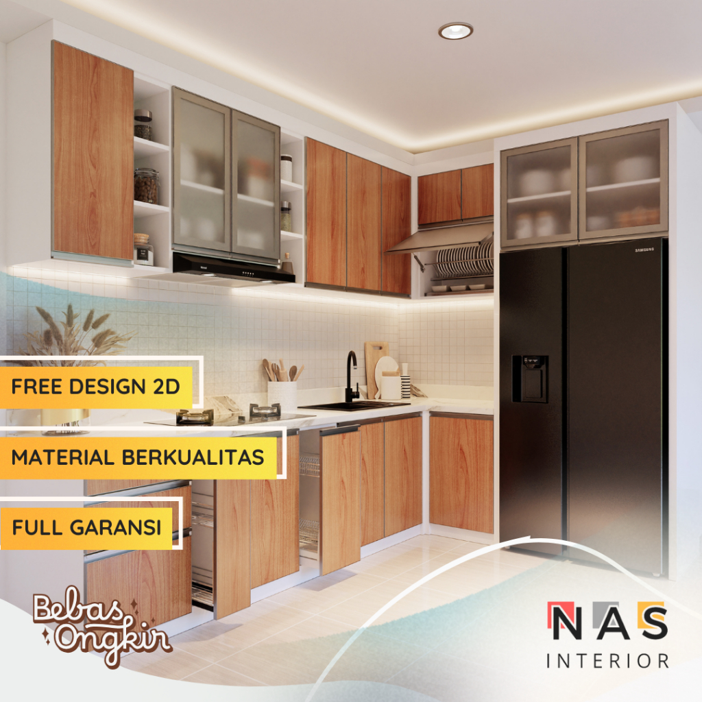 Jual NAS Custom Kitchen set bergaransi | Kitchen set HPL | Kitchen set ...