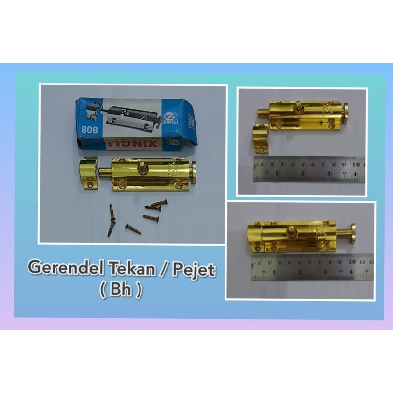 Jual Gerendel / Grendel Pejet atau Tekan / Selot Pintu TEBAL ( bh ...