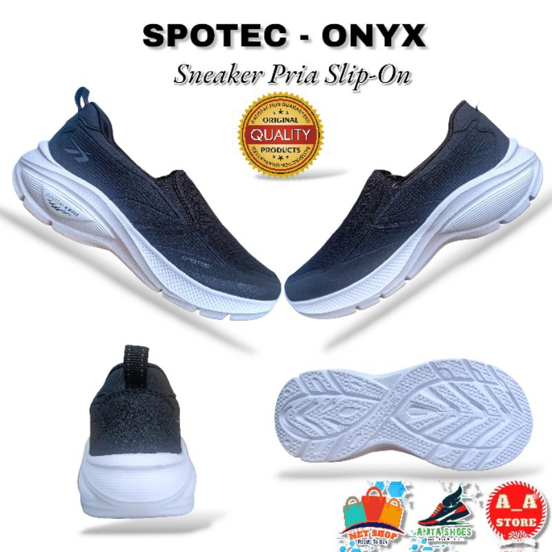 Jual Spotec Onyx Sneaker Pria Slip-on Walking Shoes Original | Shopee ...