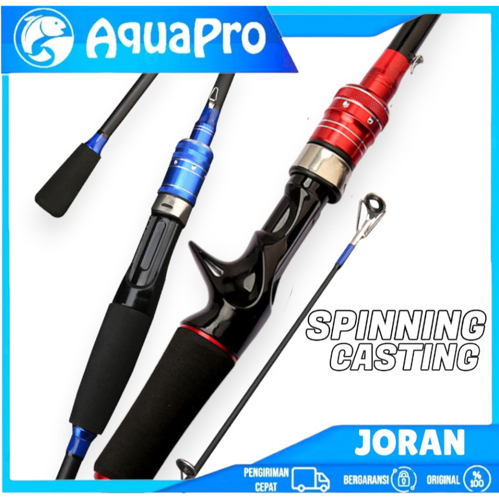 Jual AquaPro - Joran Pancing Action Medium JR02 Fishing Rod Carbon Fiber Joran Pancing Spinning ...