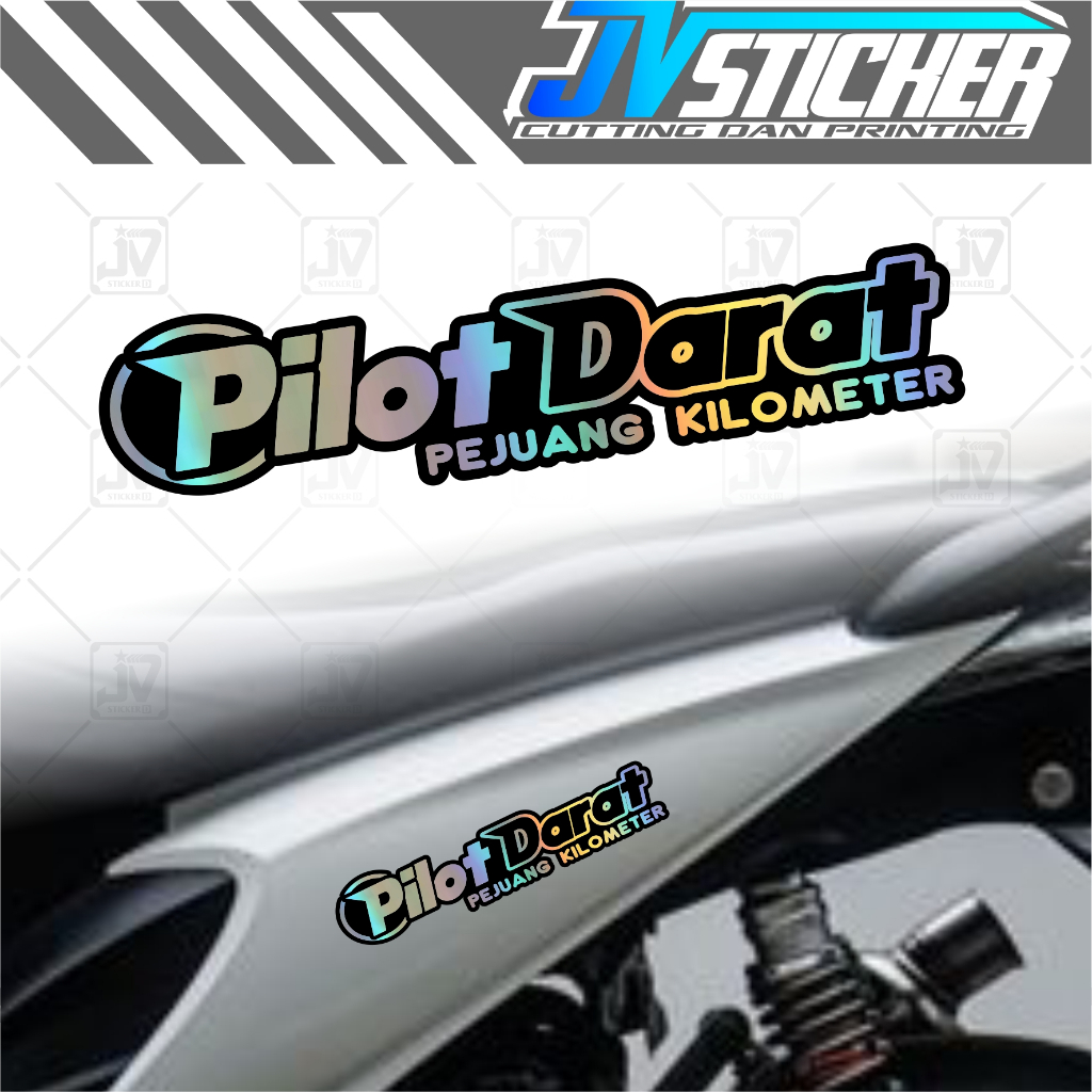 Jual stiker pilot darat pejuang kilometer cutting sticker motor murah ...