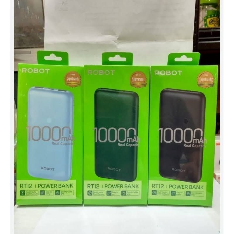 Jual ROBOT RT12 powerbank 10000mah 2 output 2 input Type-C / micro ...
