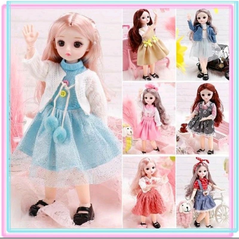 Jual Seri A B Mainan Anak Boneka BJD Doll 30cm Cute DIY Girls Gift ...