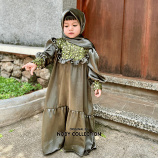 Jual Gamis Shine Shimmer Silk Anak Perempuan Set Hijab Baju Muslim ...