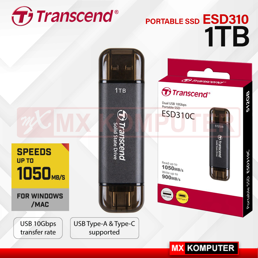 Jual Transcend External SSD ESD310 1TB 512GB Portable SSD | Shopee ...