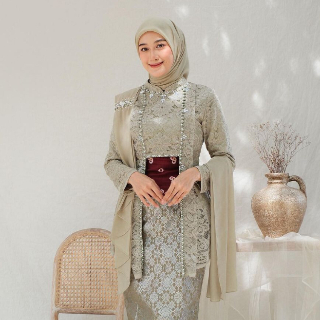 Jual Kebaya Kutu Baru Modern Kebaya Wisuda Lamaran Set Kutubaru Full Payet Tunangan Kondangan ...
