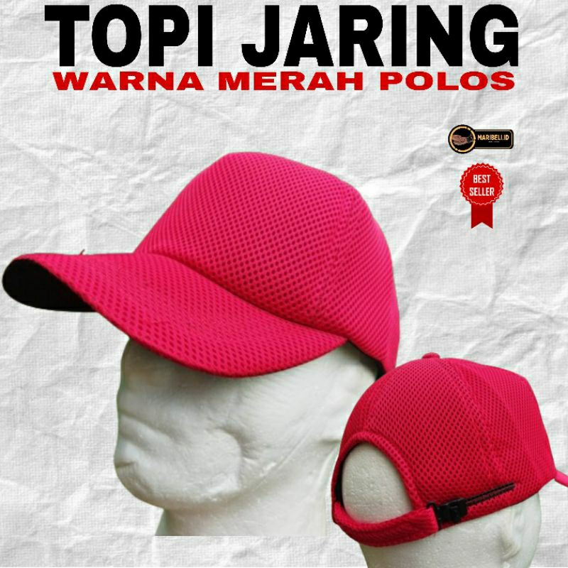 Jual TOPI JARING POLOS WARNA MERAH TOPI PASKIBRA TOPI LATIHAN | Shopee ...