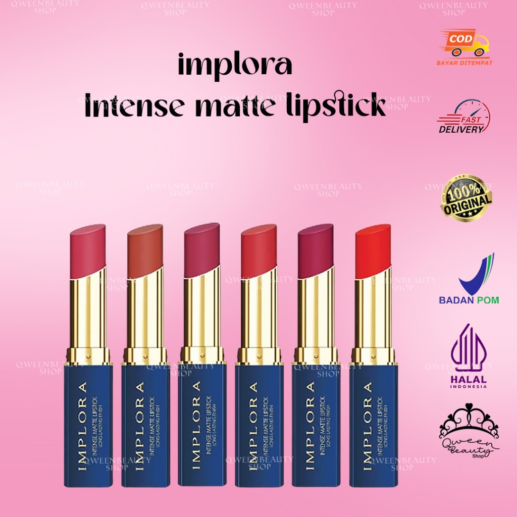Jual IMPLORA Intense Matte Lipstick Long Lasting Finish | Shopee Indonesia