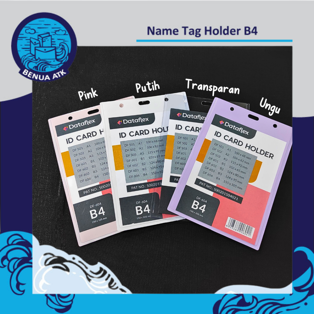 Jual ID Card Holder / Name Tag Plastik Mika B4 Dataflex [isi 20pcs] VC ...