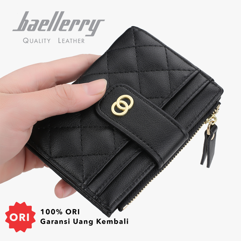 Jual BAELLERRY NR063 Dompet Wanita Kecil Pendek Lipat Bahan Kulit PU Leather Premium BAEOS ...