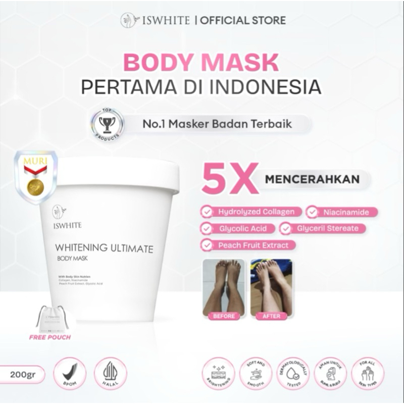 Jual Iswhite Whitening Ultimate Body Mask | Iswhite Body Lotion ...