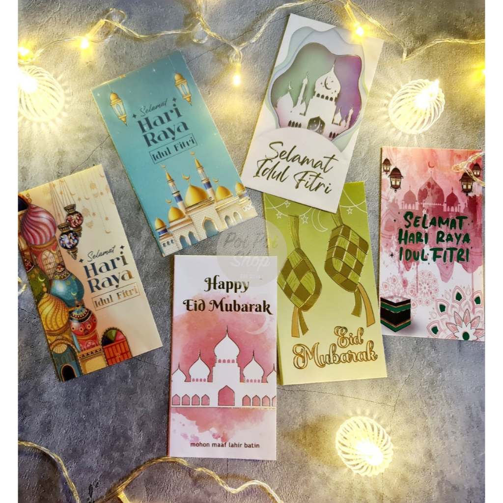 Jual Amplop Lebaran Idul Fitri THR 2025 Isi 25 Panjang 3D PP Mika ...