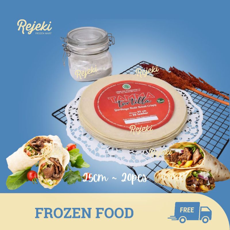 Jual Tamma Aladdin Turkish Tortilla Kulit Kebab 25cm 20pcs Rejeki Frozen Mart Shopee