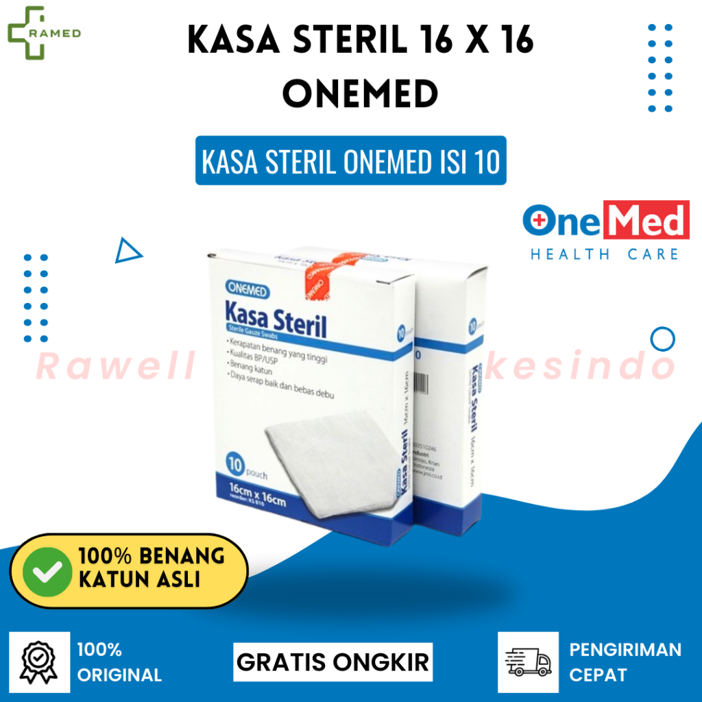 Jual Kasa Steril 16x16 Onemed / Steril Gauze Swab Isi 10 Pcs / Kassa ...