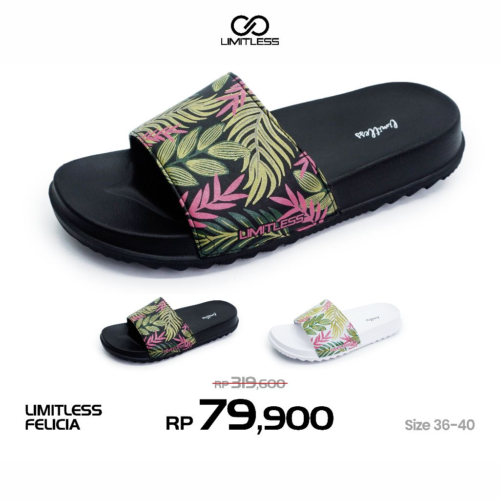 Jual LIMITLESS Sandal Wanita Selop FELICIA Terbaru Trendy Viral Sendal ...