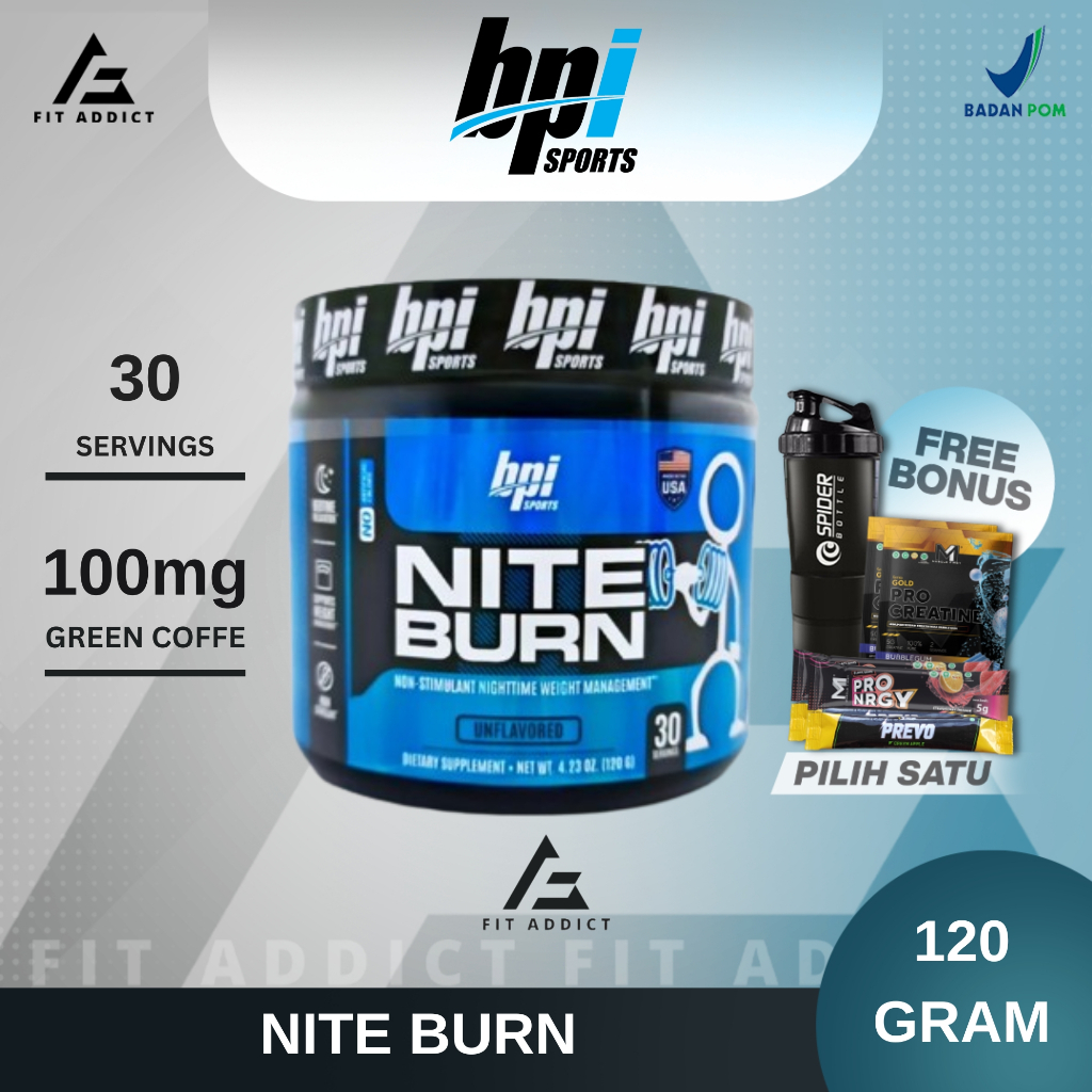 Jual Bpi Sports Nite Burn 30 Serving 120 Gram Fat Burner Fatburner