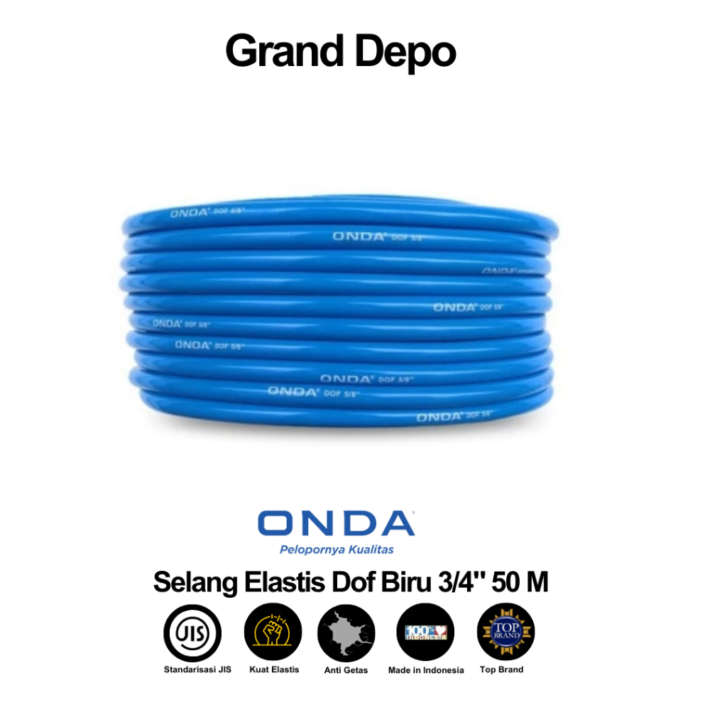 Jual Onda Selang Air Elastis Dof 3/4" 50 Meter | Shopee Indonesia