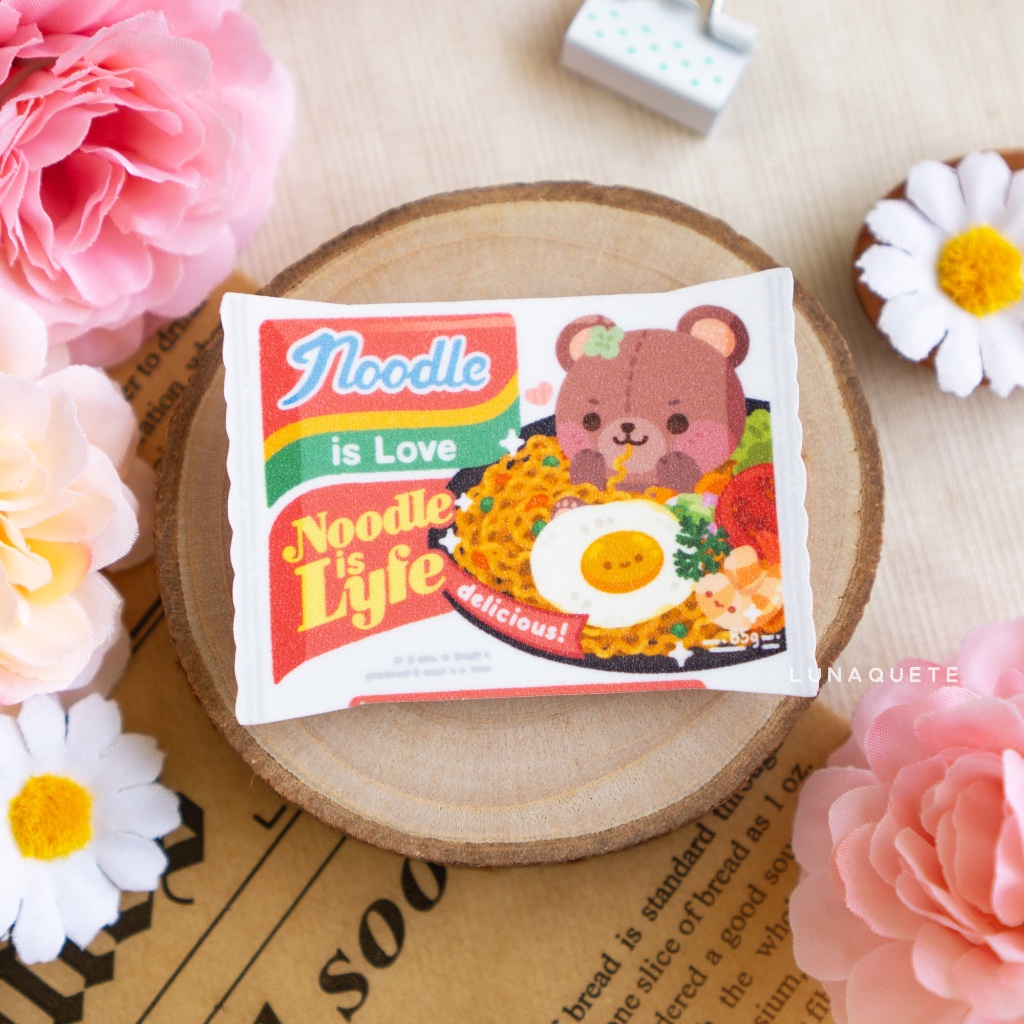 Jual Fried Noodle is Lyfe Cute Glitter Sticker Indomie Goreng | Shopee ...