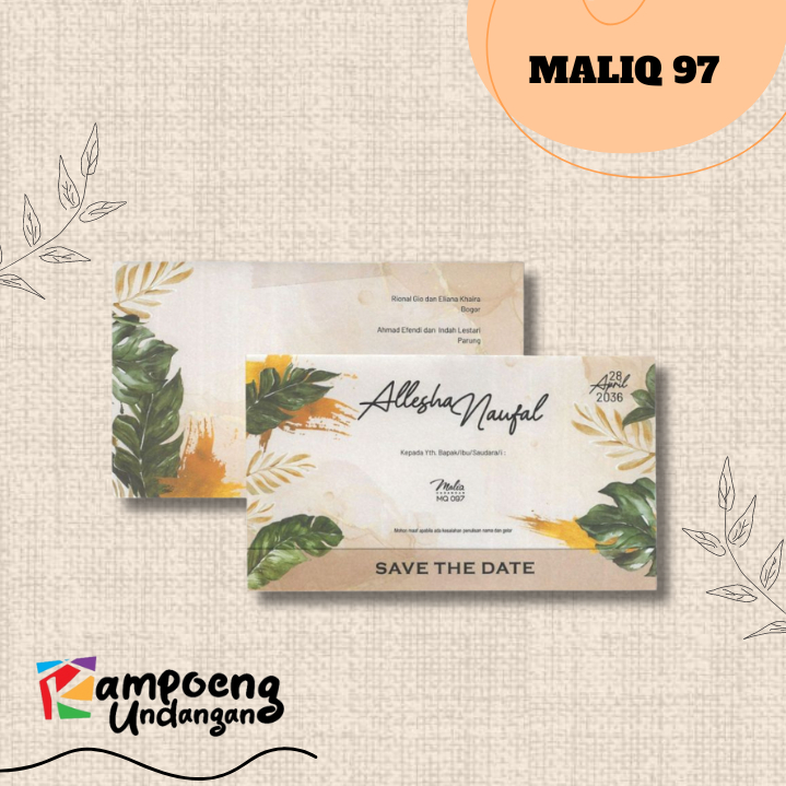 Jual Blangko Undangan atau Kertas Undangan Pernikahan merk MALIQ 97 ...