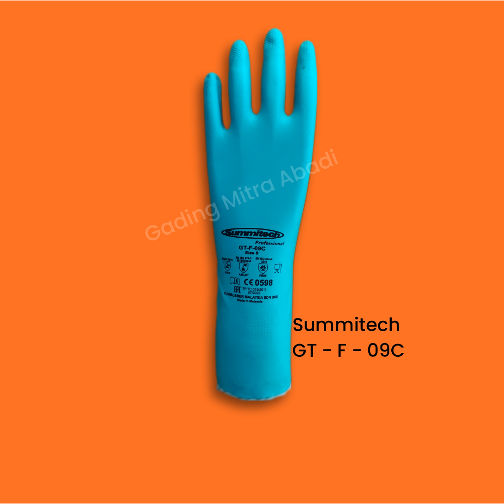 Jual SARUNG TANGAN KARET NITRILE merk SUMMITECH type GT - F - 09C ...
