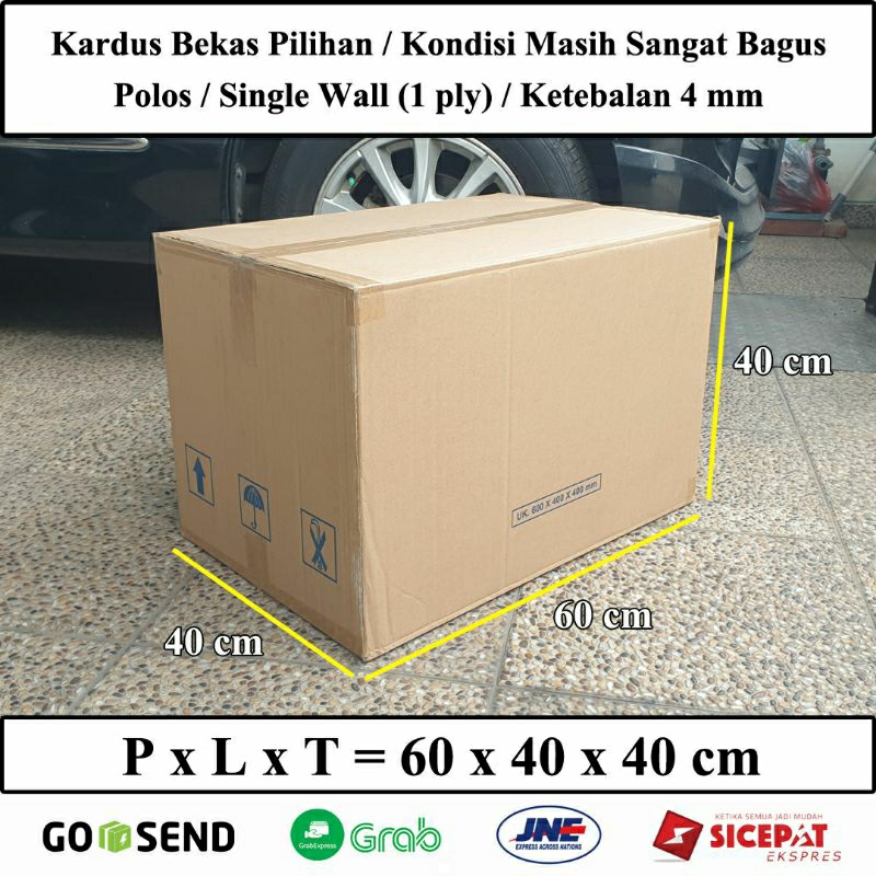 Jual Kardus Bekas Pilihan / Ukuran PxLxT = 60x40x40 cm / Prasetya Box ...