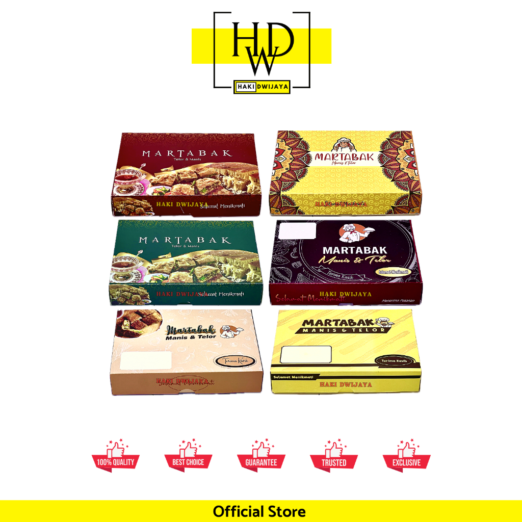 Jual [MIN 20Pcs] Box / Dus Martabak Motif Full Colour | Shopee Indonesia