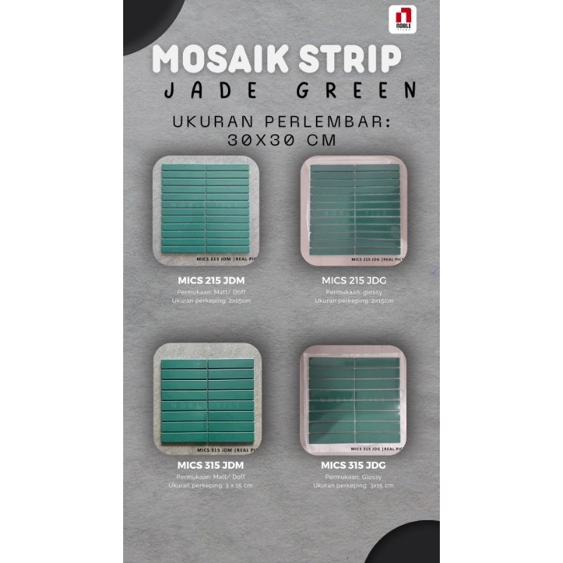 Jual Mosaik Keramik Lantai/ Dinding/ Backsplash motif stripes/ Garis ...