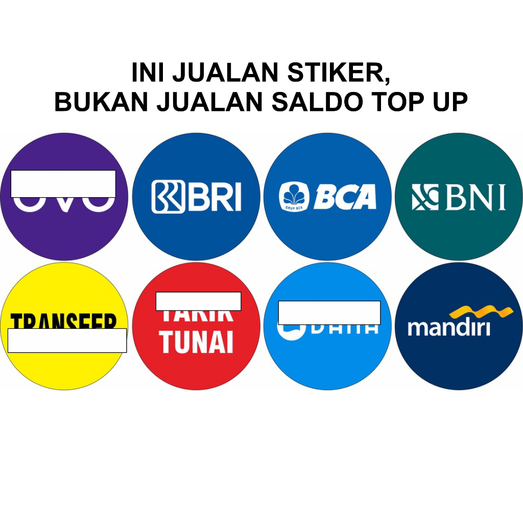 Jual STIKER VINYL LOGO BANK KECIL (DIJUAL SATUAN) | Shopee Indonesia