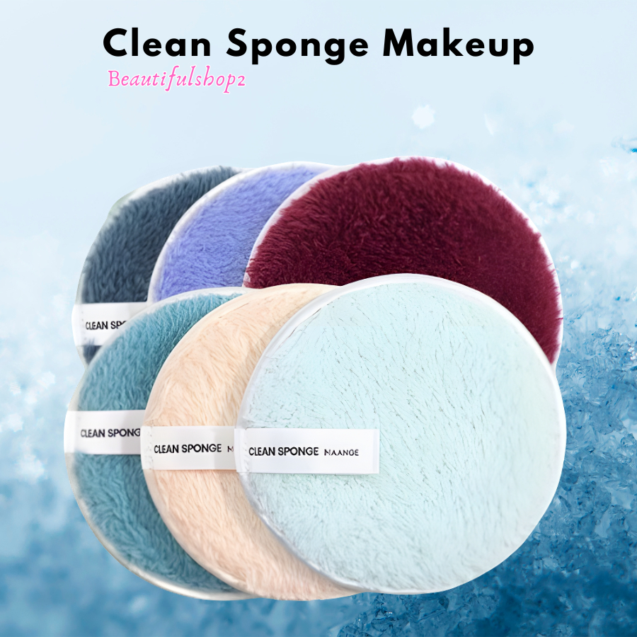 Jual Clean Sponge Makeup Removal Sponge Puff Face Cleansing 2 Sisi ...