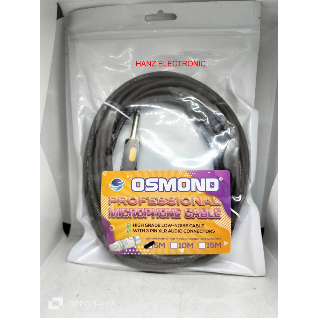 Jual HANZ ELEKTRONIK K032 KABEL MIC/KABEL SOUND SOKET CANON TO JACK ...