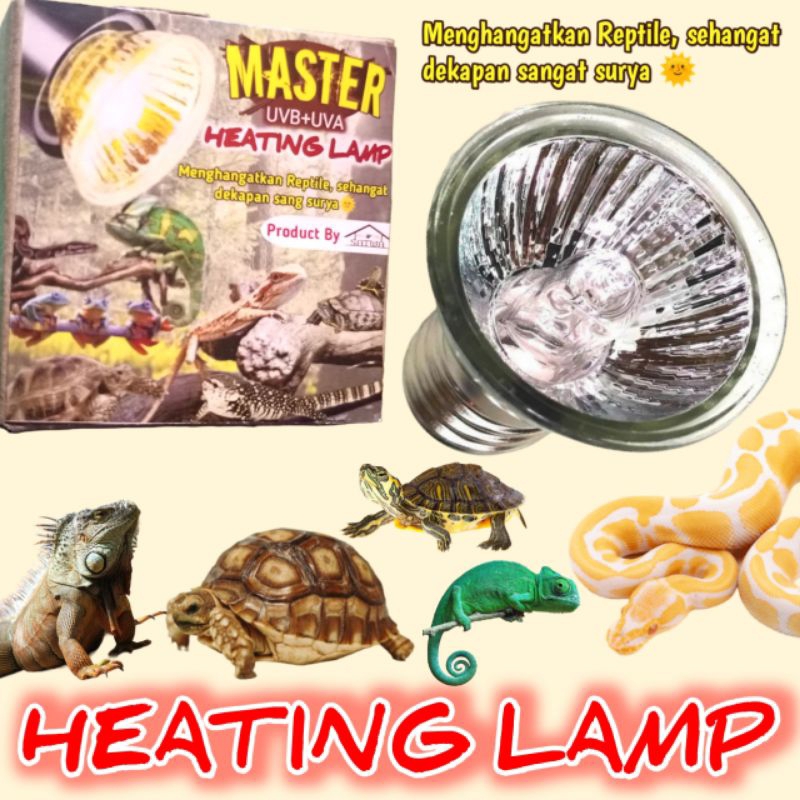 Jual Lampu halogen UVB+UVA penghangat penerang kandang reptile reptil ...