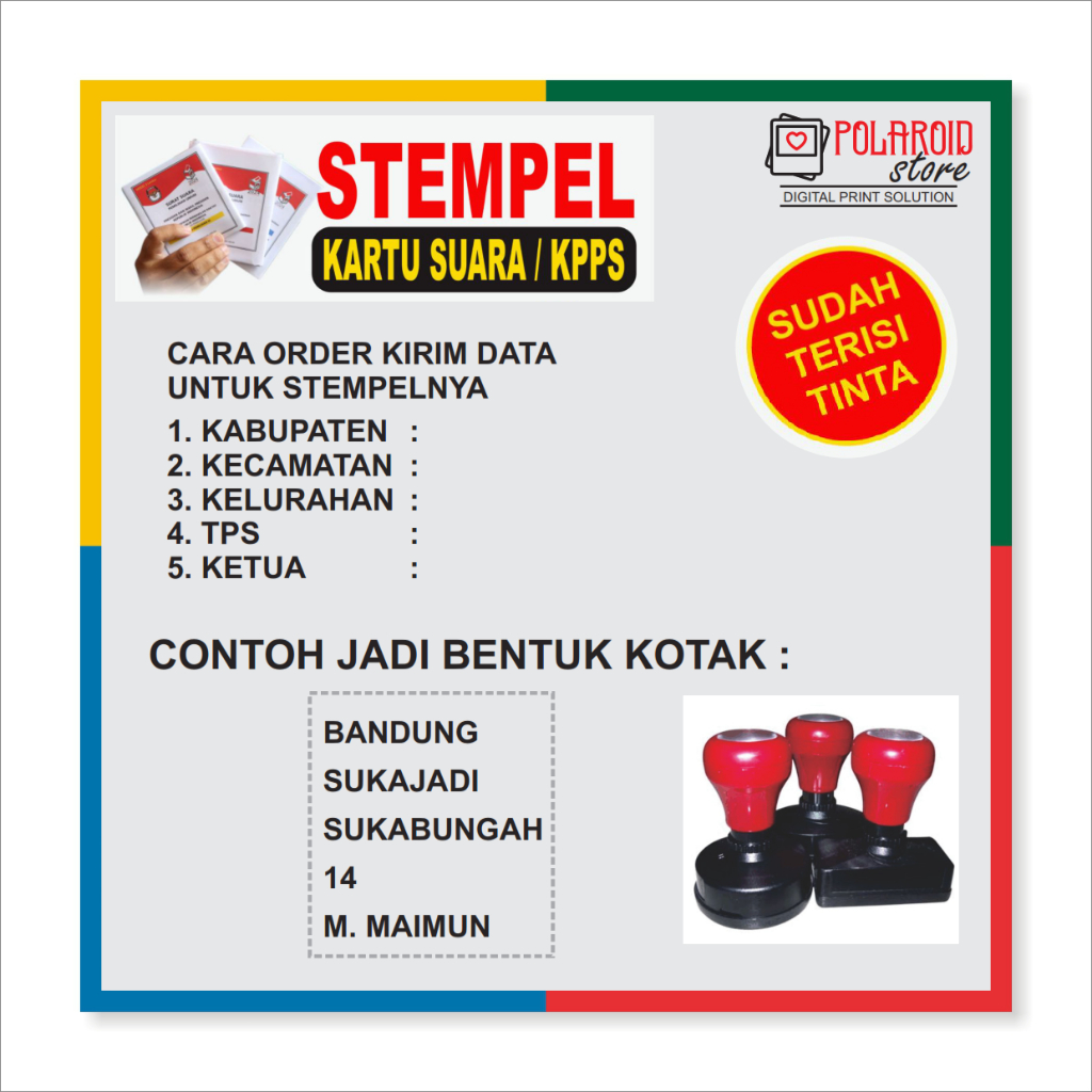 Jual Stempel pemilu | stempel kpps | stempel surat suara | Shopee Indonesia
