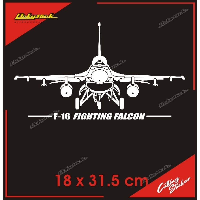 Jual cutting sticker pesawat F-16 FIGHTING FALCON stiker mobil | Shopee ...