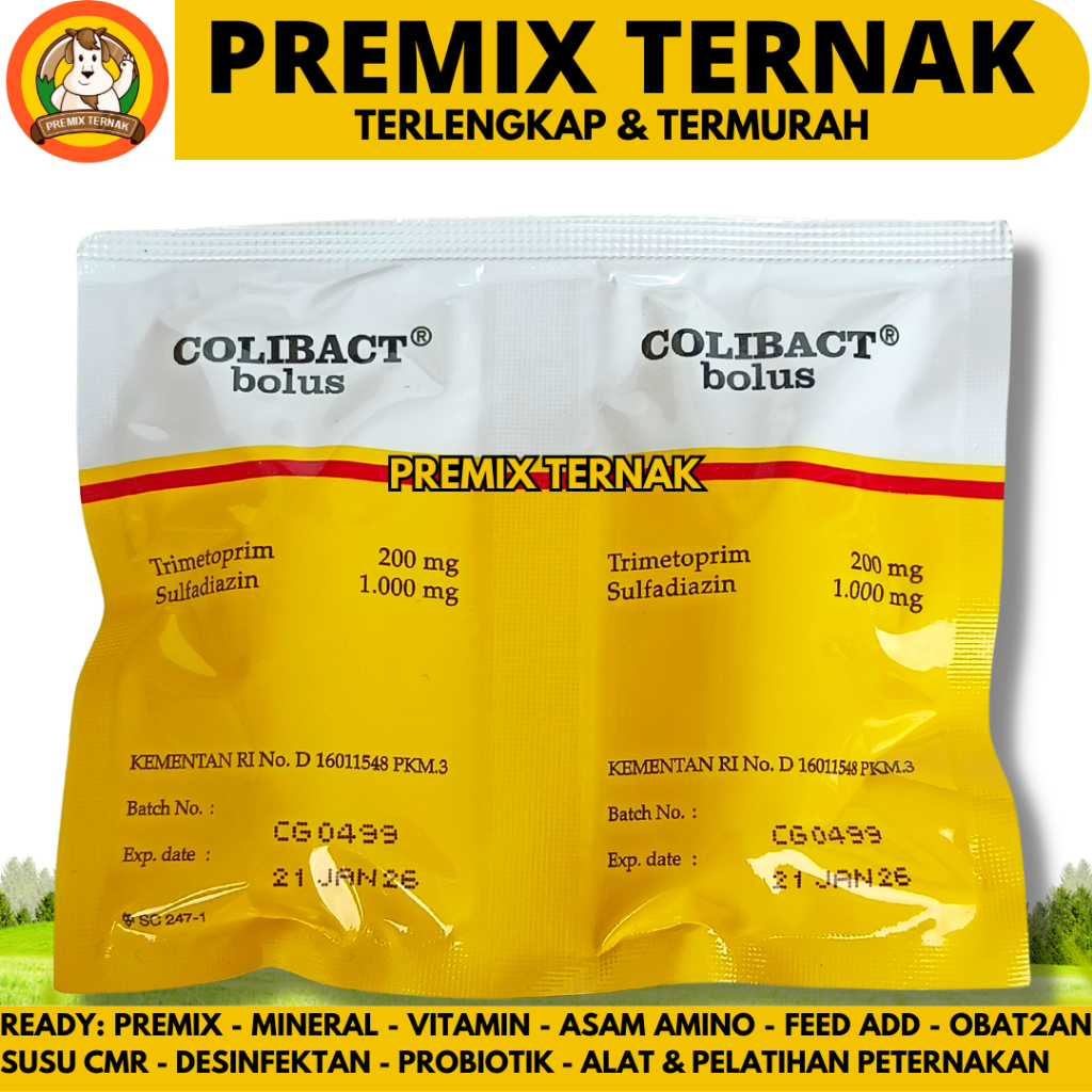 Jual COLIBACT BOLUS 1 BOLUS - Obat Antibakteri Infeksi Diare Pencernaan ...