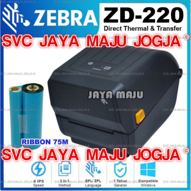 Jual ZEBRA ZD 220T 203 DPI - SPEED 102 MM/S - USB || BARCODE PRINTER ...