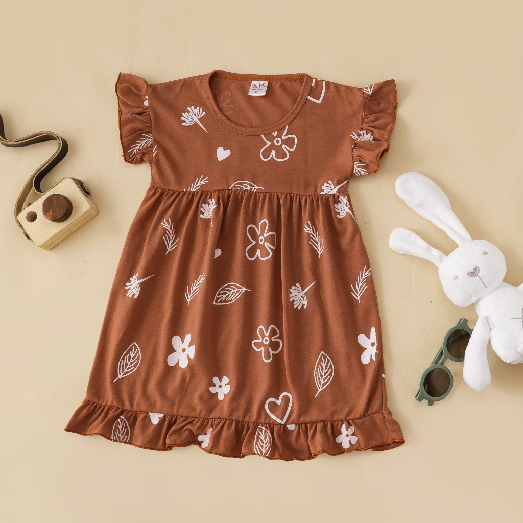 Jual (ISI 5 PCS) Dress Anak Perempuan Fullprint Flower/ Daster Anak ...