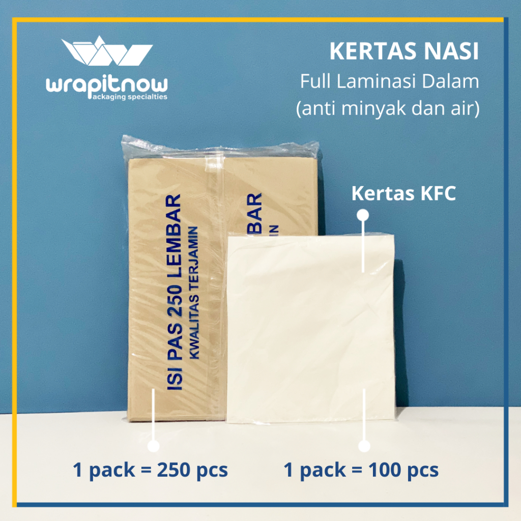 Jual [isi 100 pcs] Kertas Nasi 25x27 Warna Putih / Kertas Nasi KFC ...