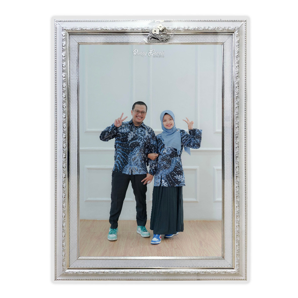 Jual PAKET CETAK FOTO PLUS BINGKAI 16RS 40X60 UKIR DOUBLE LINEN TANPA ...