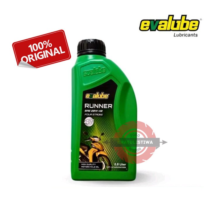 Jual OLI EVALUBE RUNNER 4T 0,8 LITER OLI MOTOR ASLI ORIGINAL | Shopee ...