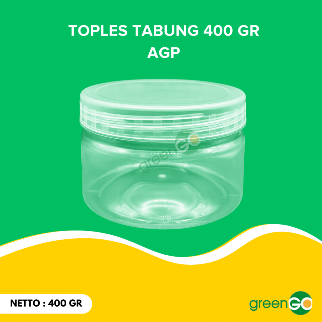 Jual TOPLES TABUNG 400 GR TOPLES KECIL BENING PLASTIK TEBAL JAR TABUNG ...
