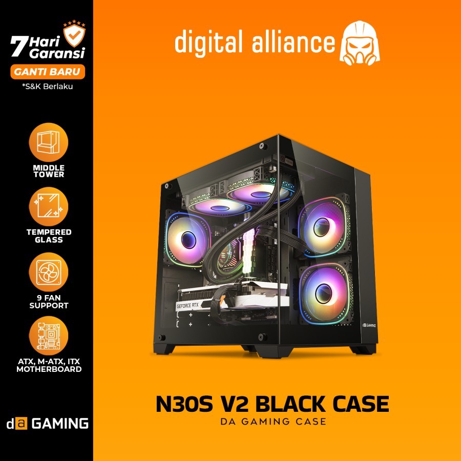 Jual Digital Alliance N30S V2 Casing Case PC Komputer Gaming M-ATX ITX ...