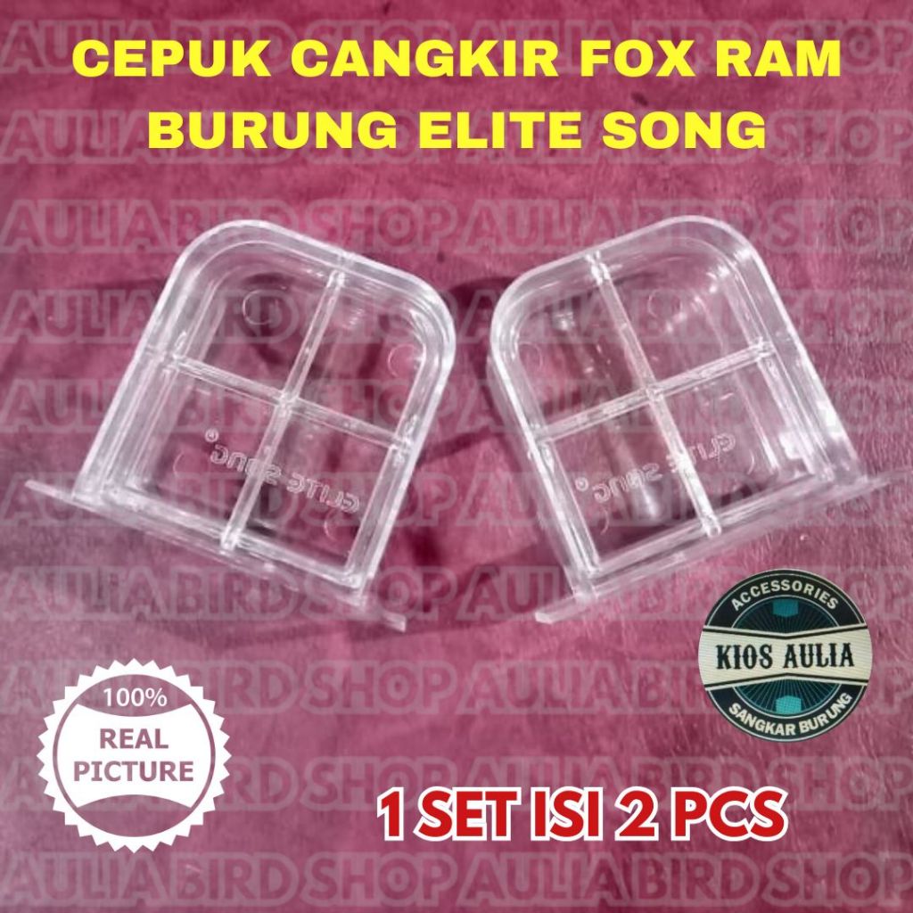 Jual 1 SET CEPUK WADAH PAKAN MINUM BURUNG LOVEBIRD FOX RAM ELITE SONG ...