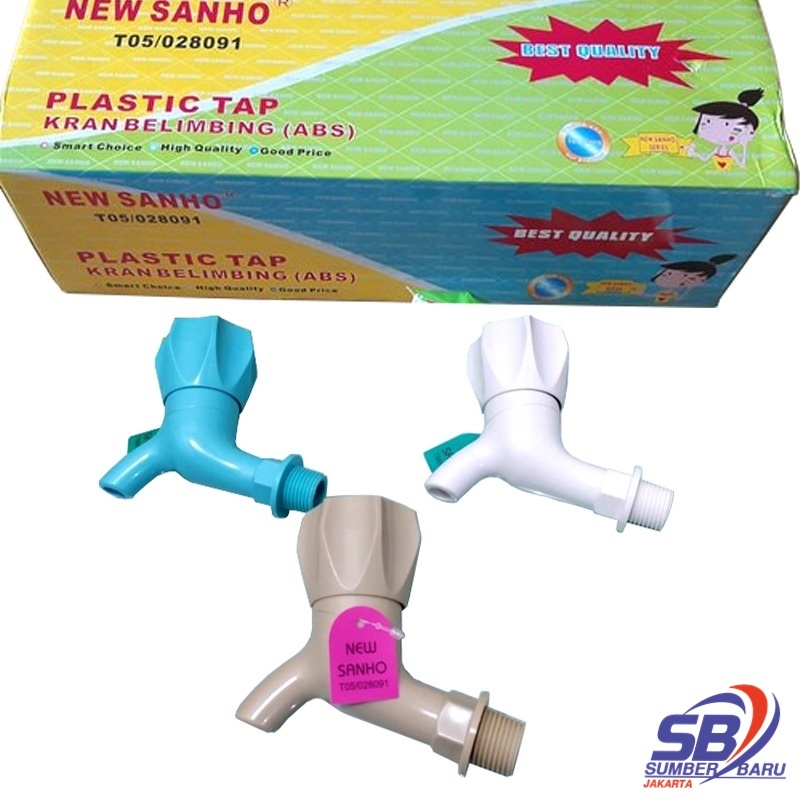 Jual KRAN AIR PVC TEBAL/KRAN NEW SANHO TEMBOK MAHKOTA SBJ | Shopee ...