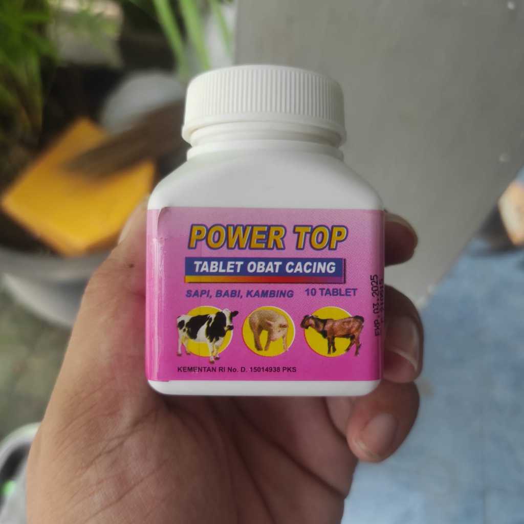 Jual POWER TOP 10 TABLET OBAT CACING SAPI - BABI - KAMBING | Shopee ...
