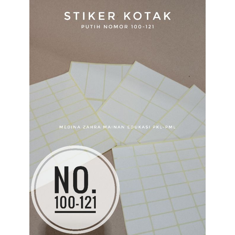 Jual Sticker Labels Kotak Stiker Kotak | Shopee Indonesia