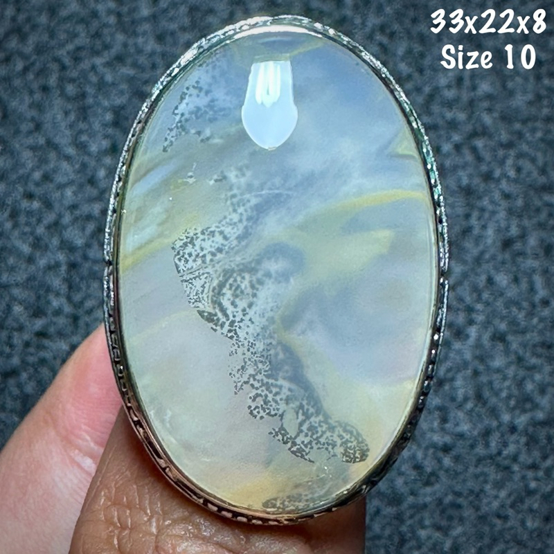 Jual Cincin Batu Akik Natural Anggur Tinta Di Dalam Batu 3D Kristal ...